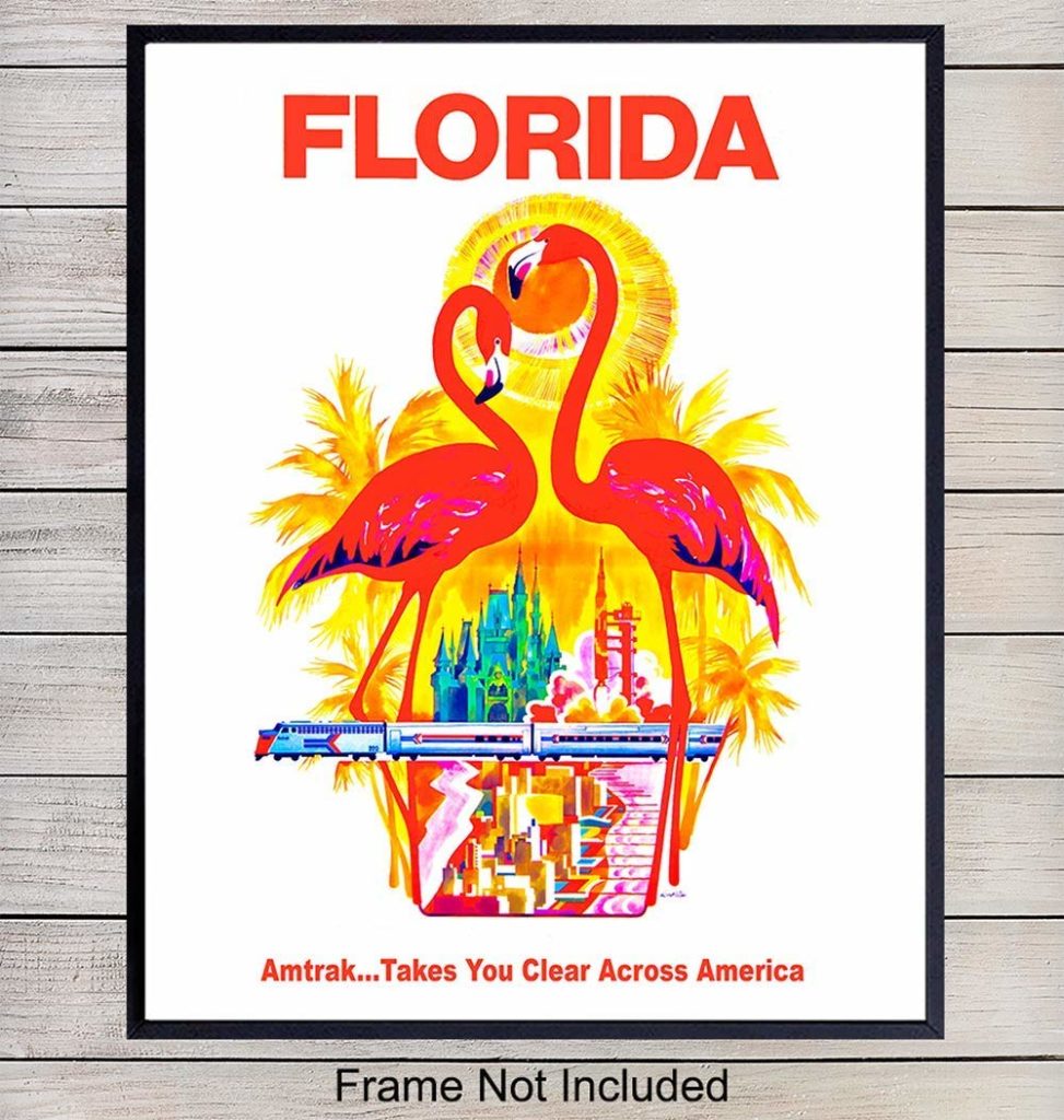 Florida Vintage Travel Poster Art Print - Wall Art Poster - Yellowbird ...